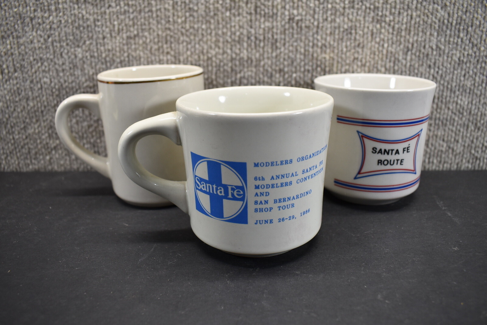 Vintage Missouri Pacific Lines Coffee Mug and Two Santa Fe Route Coffee ...