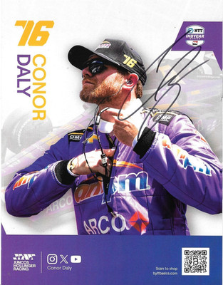 SIGNED 2025 Conor Daly AM PM Hero Card Milwaukee Juncos Hollinger ...