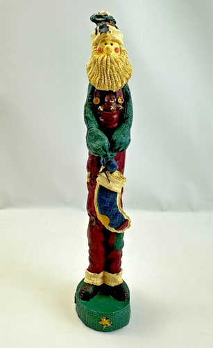 Skinny Santa Claus with Stocking Christmas Figure 8 1/2 Inches Tall | eBay