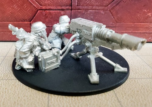 Warhammer 40k 1x Metal Armageddon Steel Legion Lascannon Crew Imperial ...