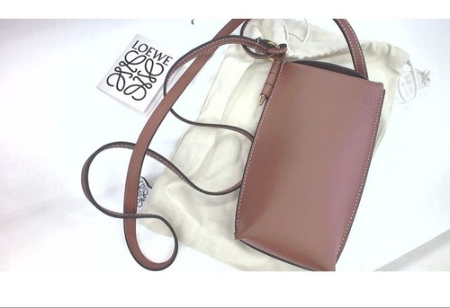 LOEWE Gate Pocket Shoulder Bag Brown Minimalist Used wi | eBay