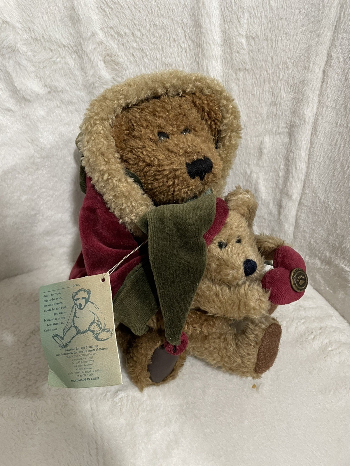 Boyds Bears Poppa Bear & Noelle Plush Christmas Elf Teddy Bear Holiday ...