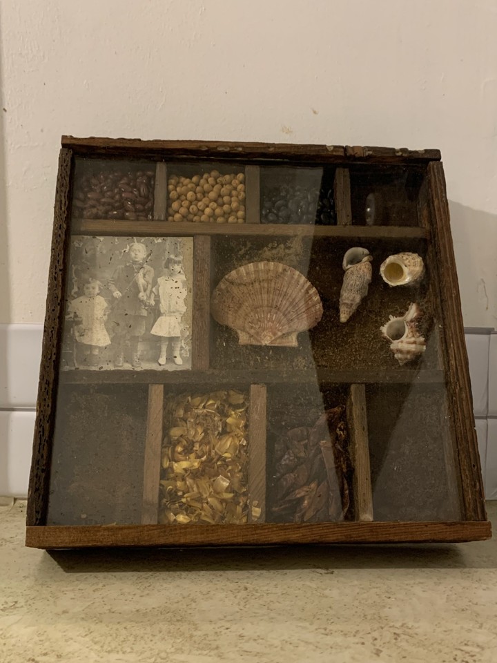 Antique Shadow Box With Authentic Treasures From The Late 1800's-To ...