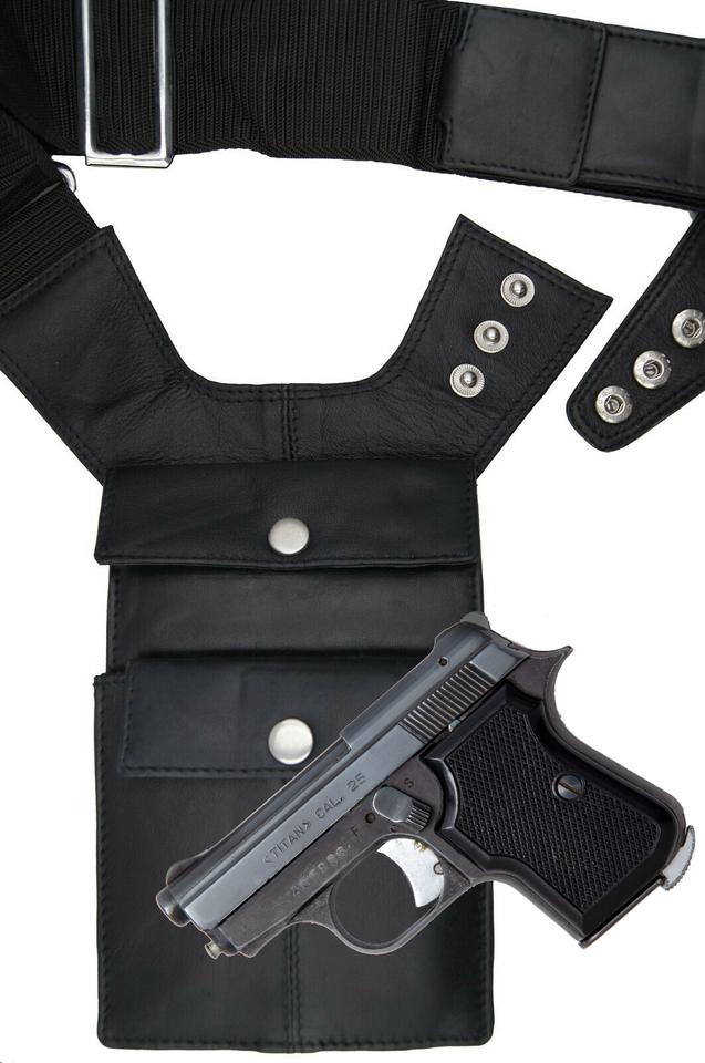 Black Leather Anti-Theft Hidden Underarm Shoulder Bag Phone Pouch ...