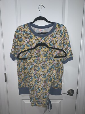 Lularoe S Small Jane S Jax Set Lularoe Logo Blue Yellow Americana | eBay