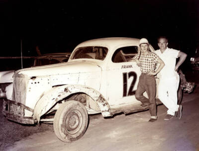 1950s: Frank Wood gets set for an 1950s Modified stock car race Old ...