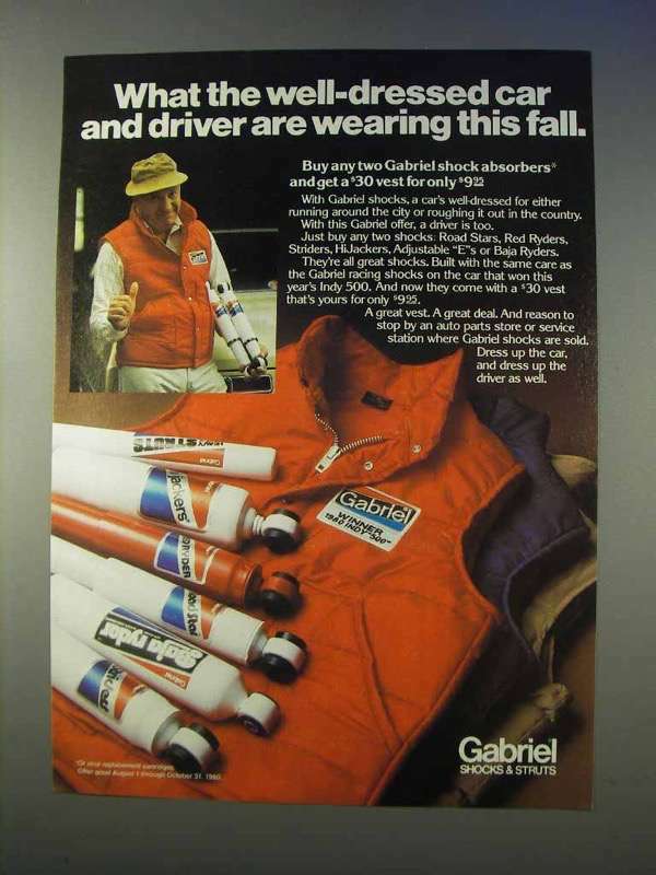 1980 Gabriel Shocks Ad - Wearing This Fall | eBay