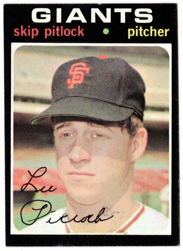 1971 Topps Skip Pitlock Card # 19 (ex+) San Francisco Giants B | eBay
