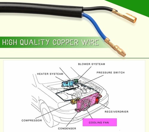 9" Inch 12V 90W Electirc Thermo Fan+mounting Kit Pull/Push Radiator ...