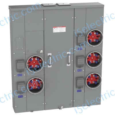 Square D SCHNEIDER MP55125 500 Amp 5 Gang 125A Meter Socket 1PH OH/UG ...