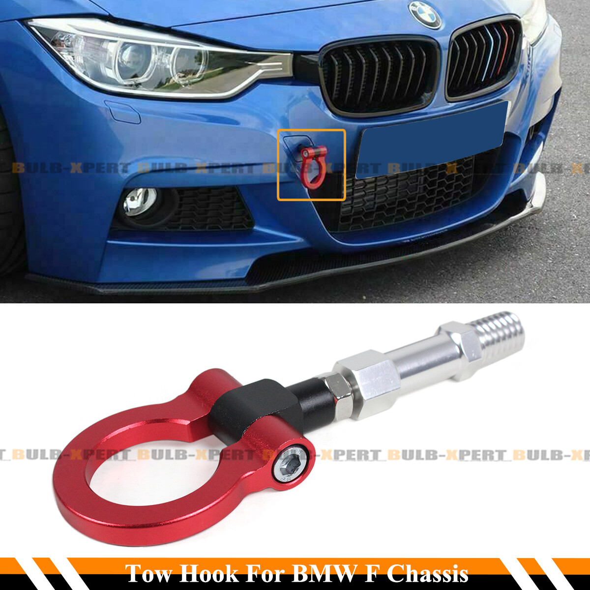 FOR BMW F22 F30 F32 F80 F82 RED FOLDING RING SCREW ON FRONT/REAR BUMPER ...