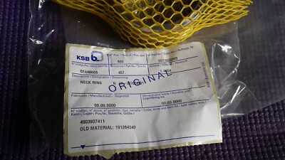 KSB Omega / Omega V Axially Split Volute Casing Pump Bronze Neck Ring ...