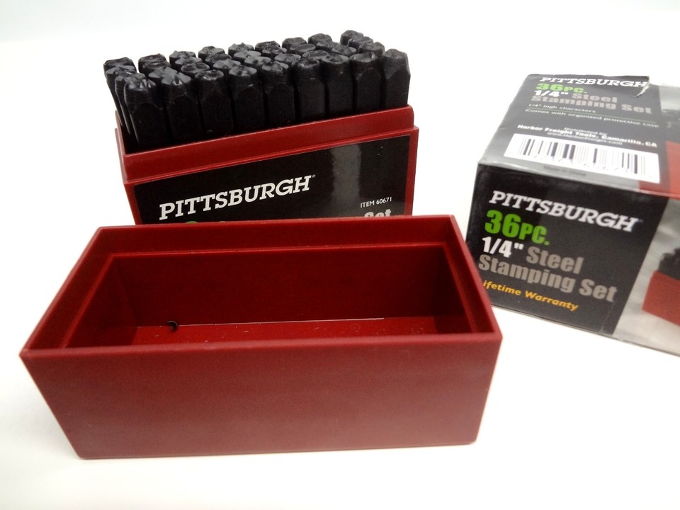 Stamp Set 1/4" Metal Tag Stamps Body ID Number Rat Rod Street Kit Car ...