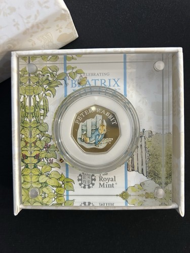 THE ROYAL MINT PETER RABBIT 2020 SILVER PROOF COLOURED 50p MINT | eBay