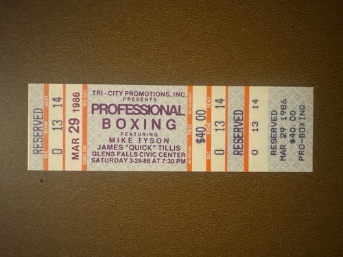 Mike Tyson vs. James "Quick" Tillis - Full Boxing Ticket 1986 | eBay