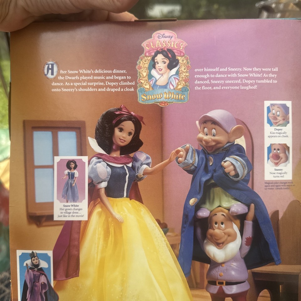 NRFB Mattel Dance N Play Snow White, Dopey & Sneezy Deluxe Giftset | eBay