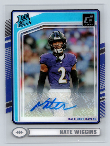 NATE WIGGINS 2024 Clearly Donruss Rated Rookie Autograph Blue #89 ...