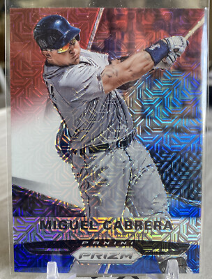 2015 Panini Prizm Miguel Cabrera RED WHITE BLUE MOJO Refractor SP #119 ...
