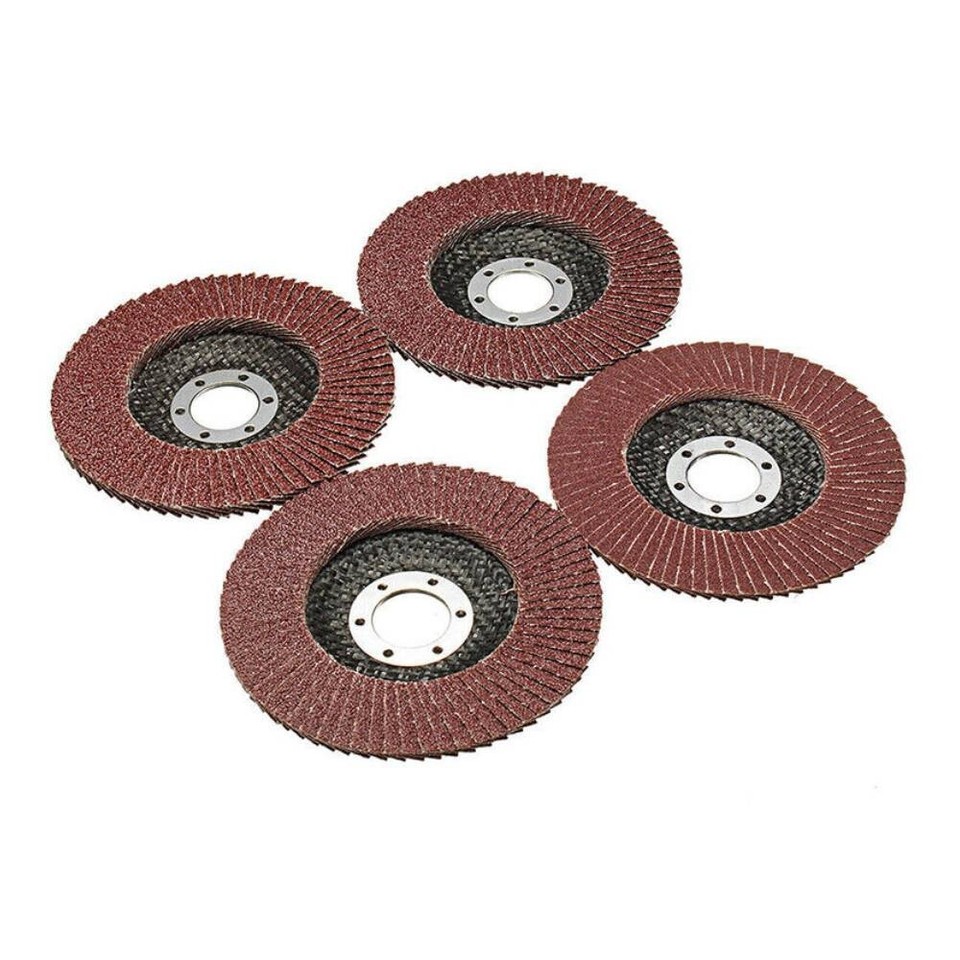 10PCS 4.5" x 7/8" 80 Grit Flap Discs Sanding Grinding Wheel for Angle ...