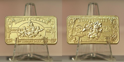 Disney themed Rectangular Challenge Coins 10 Disney Dollars Design ...