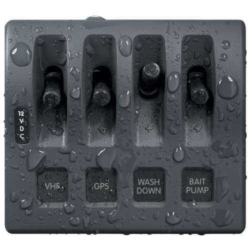 Blue Sea 4305 WeatherDeck 12V DC Waterproof Switch Panel 4 Position ...