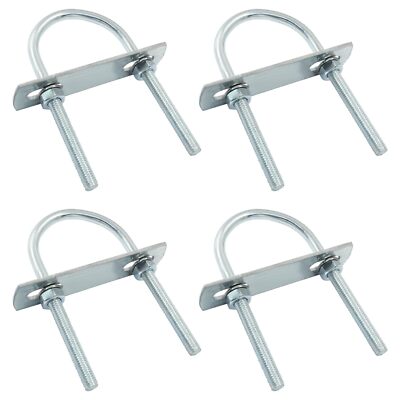 4 Sets Round U Bolts 1.57Inch40mm Inner Width 90mm Length Steel M6 U ...