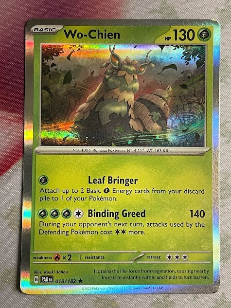 Pokémon TCG Wo-Chien 018/182 SV04: Paradox Rift Holo Rare | eBay