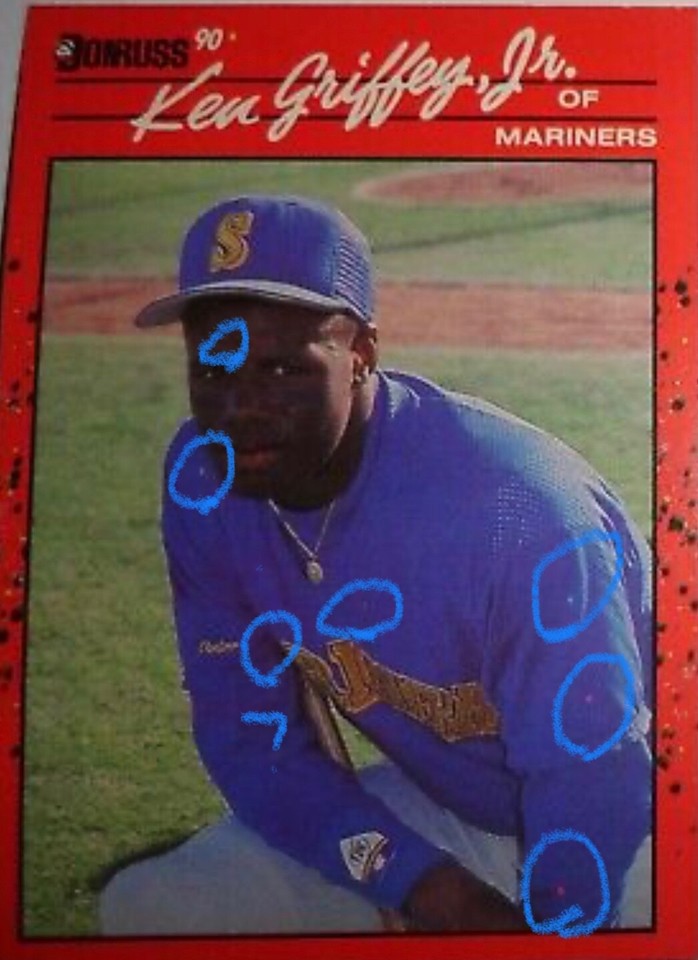 1990 Donruss #365 KEN GRIFFEY JR. MULTIPLE ERROR CARD! 20+ ERRORS ...