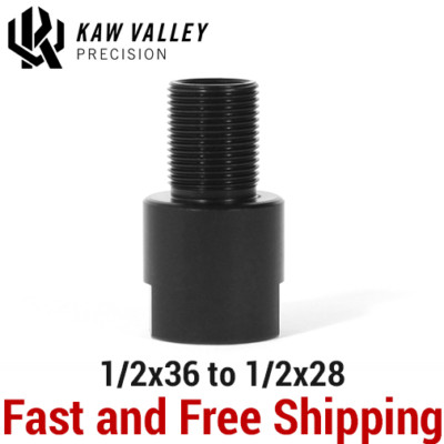 Kaw Valley Precision 1/2x36 to 1/2x28 Barrel Muzzle Thread Adapter ...