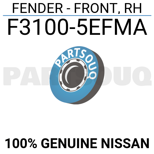 F31005EFMA Genuine Nissan FENDER - FRONT, RH F3100-5EFMA | eBay