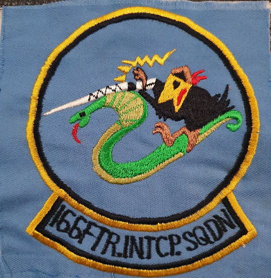 US Air Force 166th Fighter Interceptor Squadron Emroidered Patch Badge ...