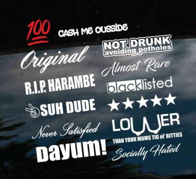 Blacklisted JDM Decal Sticker Pack - x13 - large size - for windows or ...