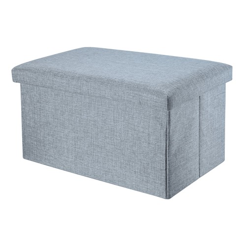 Foldable Bench 49x30x30cm Ottoman Stool Seat Cube Storage Box Lid | eBay