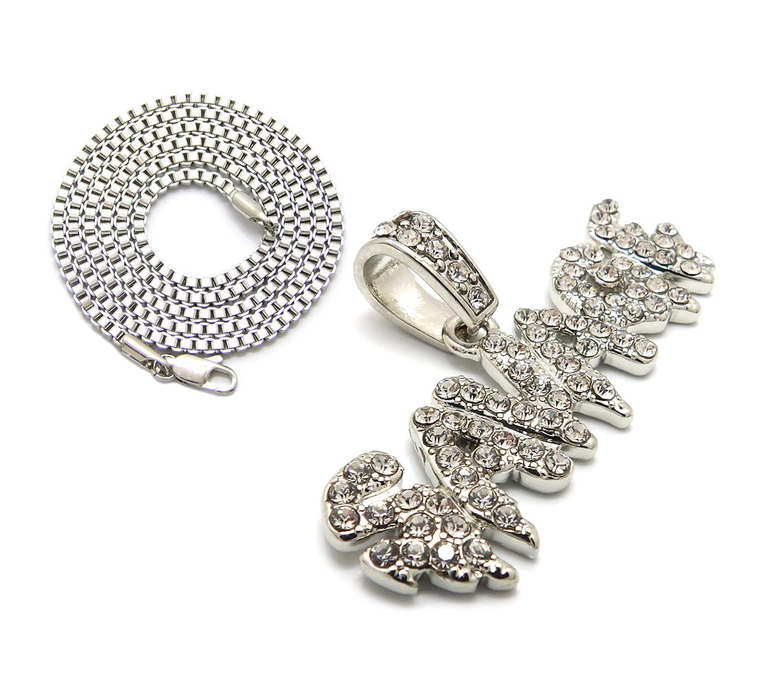 Iced Bling Drip SAVAGE 21 Pendant & 24" Box, Cuban, Rope Chain Hip Hop ...