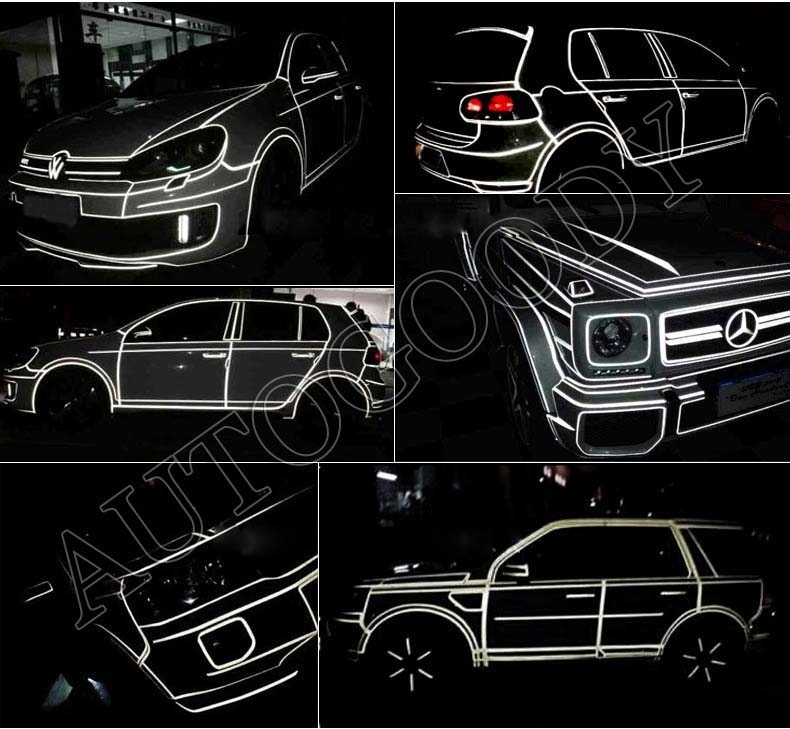 Reflective Body Stripe Sticker DIY Tape Self-Adhesive 150 feet / Roll ...