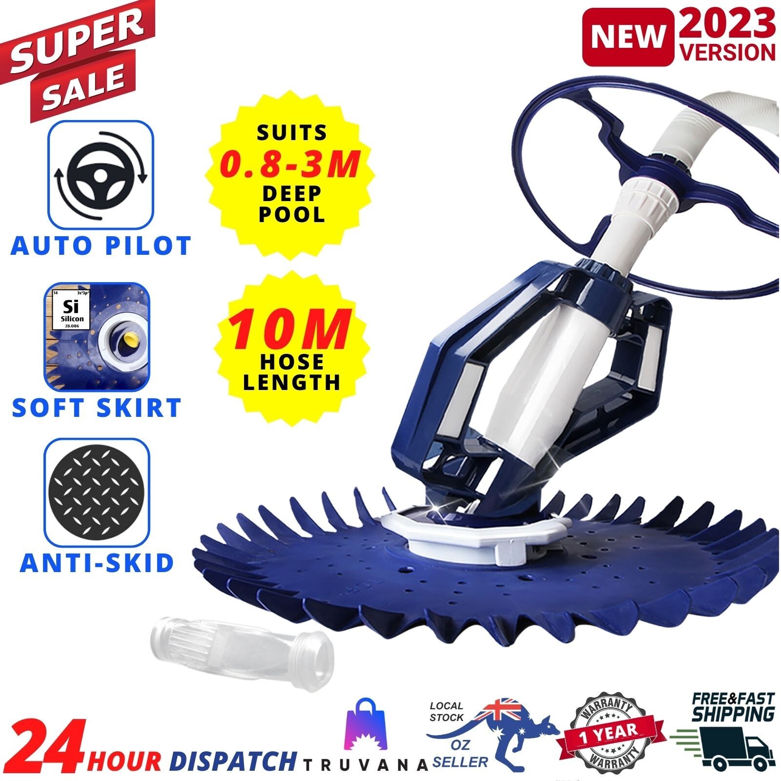 Creepy Crawly Automatic Pool Cleaner Swimming Pool Vacuum Crawler Sweep ...