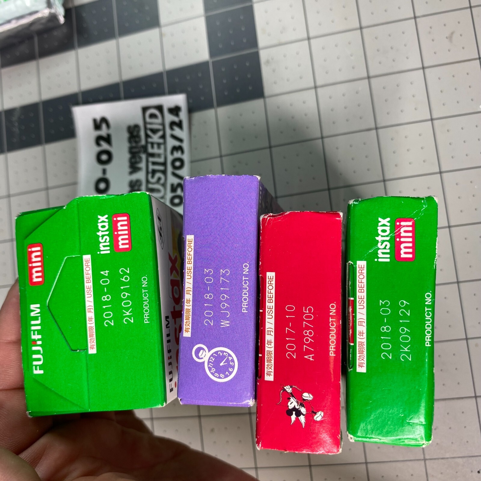 LOT 4 Genuine Fujifilm Instant Instax Mini Film Disney Mickey Alice 50 ...