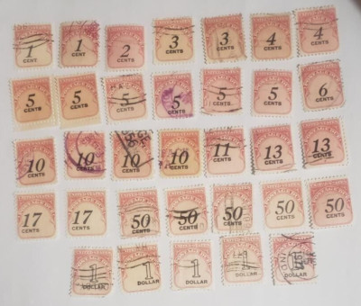 US Revenue Stamp -33 Postage Due Stamps 12 Varieties (1954 - 1979) | eBay
