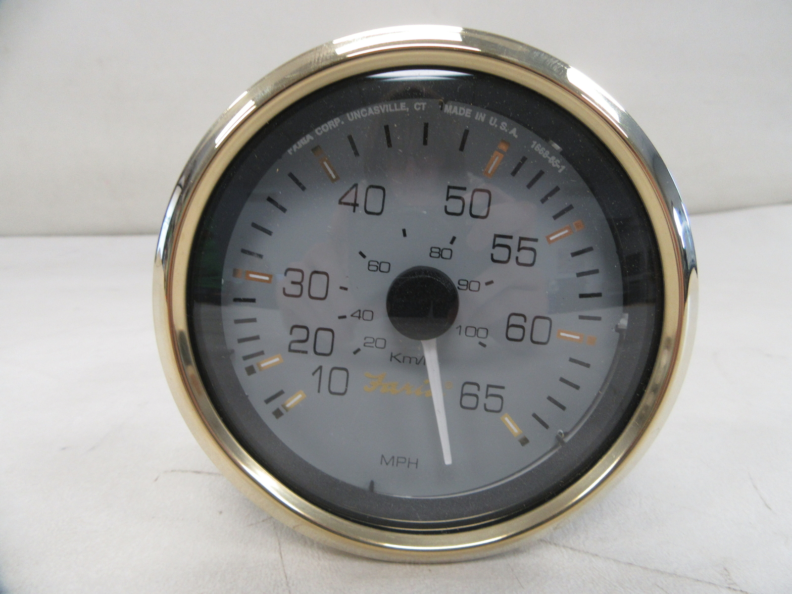 FARIA SPEEDOMETER GAUGE SE9768B SIGNATURE GOLD 3 1/4" MARINE BOAT | eBay