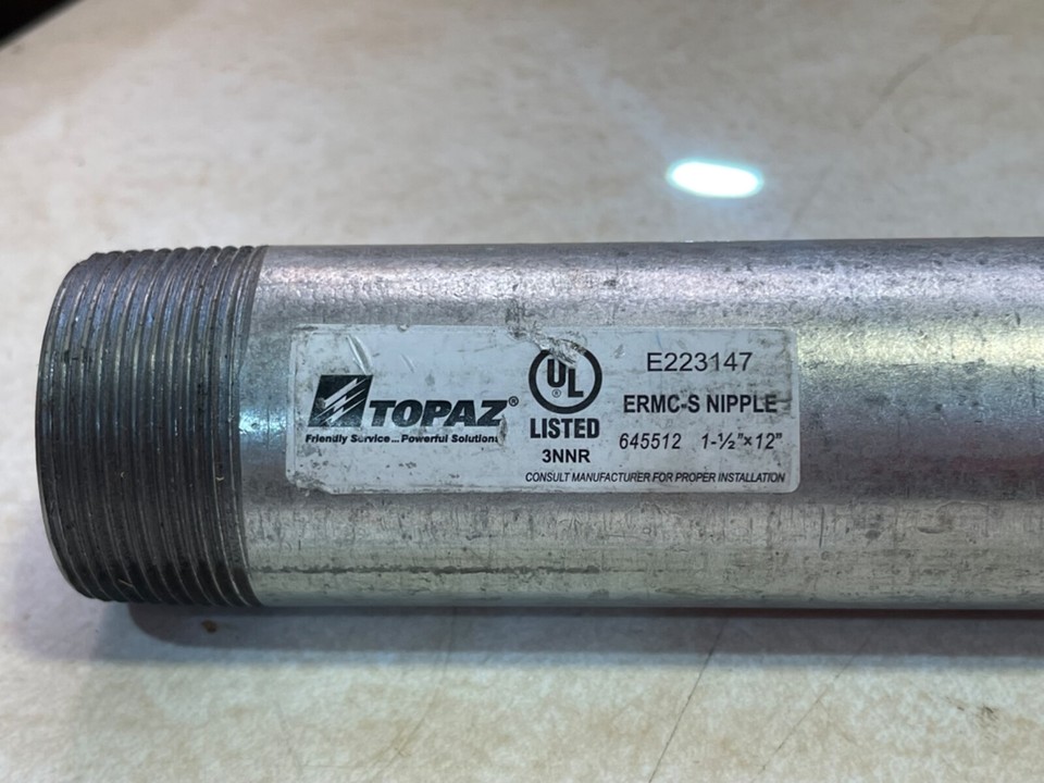 TOPAZ 645512 1-1/2X12 Galvanized Nipple (P3) | eBay