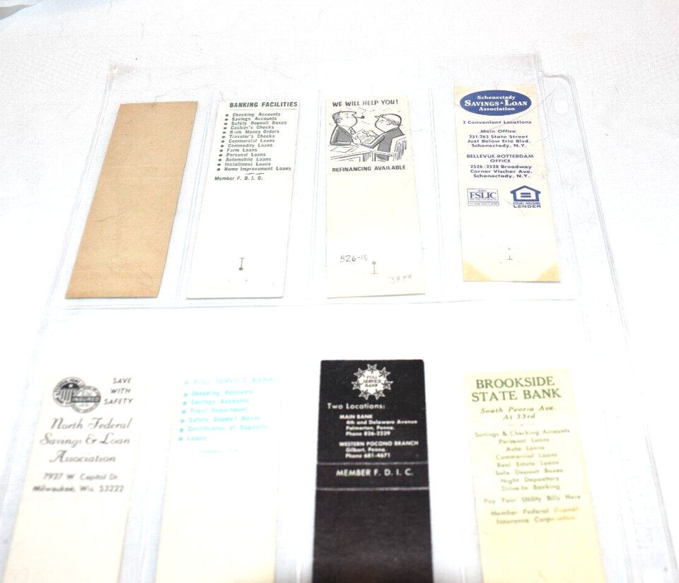 Lot of 8 Random Banks 20 Strike Matchbook Covers with Album Sleeve | eBay