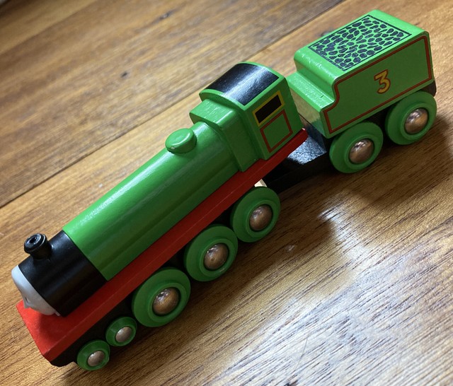 Vintage BRIO BRAND Thomas Wooden Train Set Henry Railway Engine Tender ...