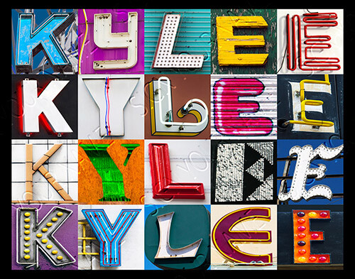 KYLEE Name Poster featuring photos of actual sign letters | eBay