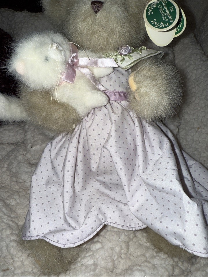 bearington bears collection “Katie & Kitty” Cream Bear Holding Cat | eBay