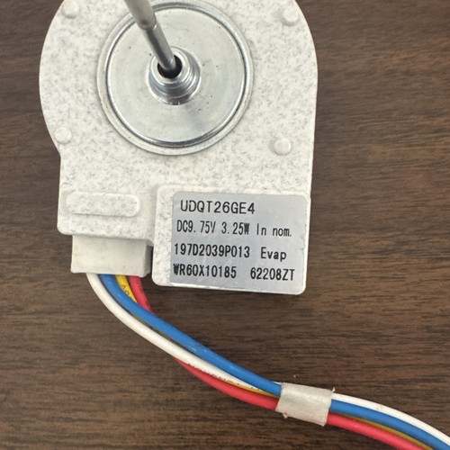 WR60X10185 Evaporator Fan Motor for General Electric Refrigerator | eBay