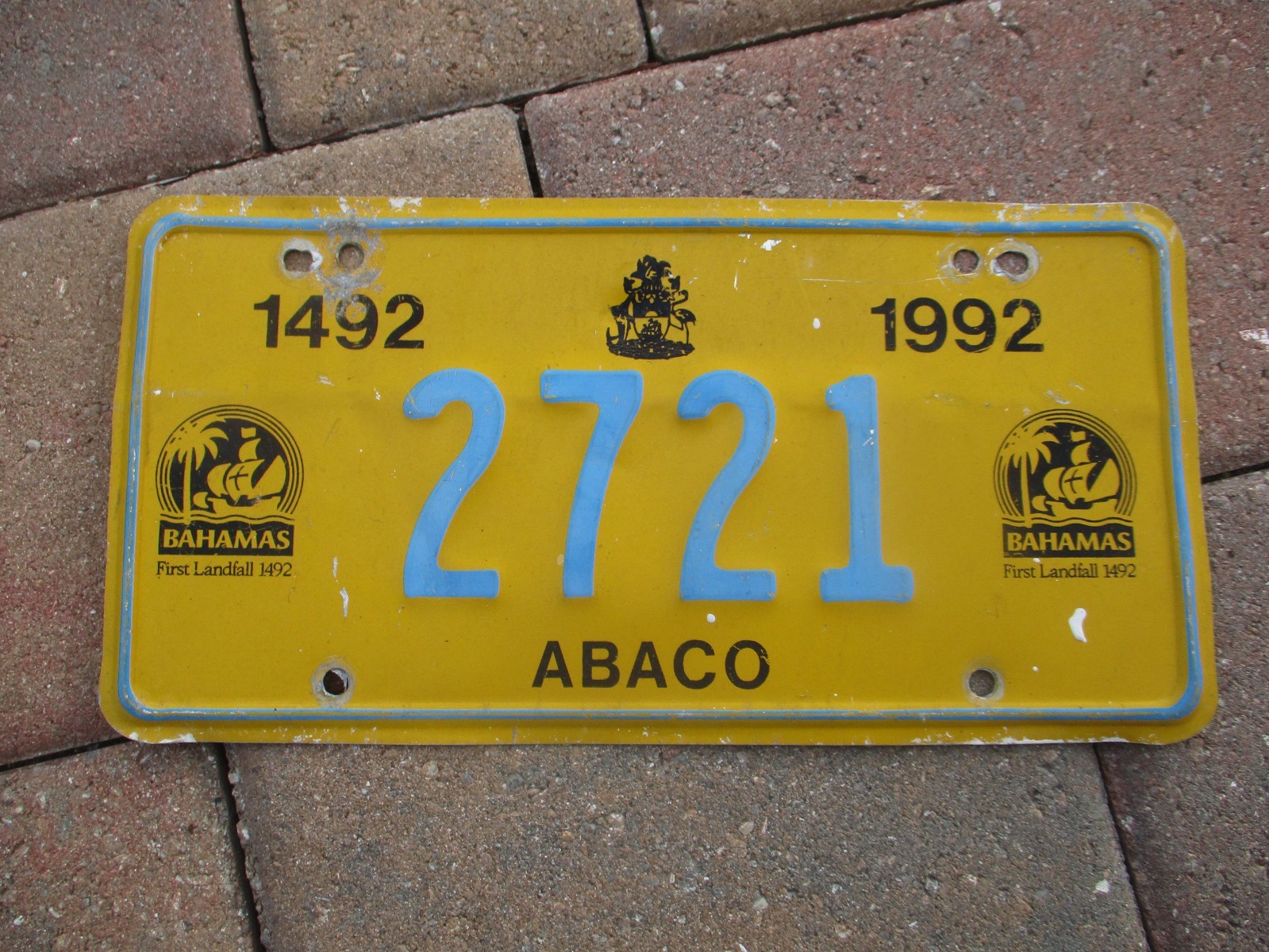 Bahamas ABACO license plate # 2721 | eBay