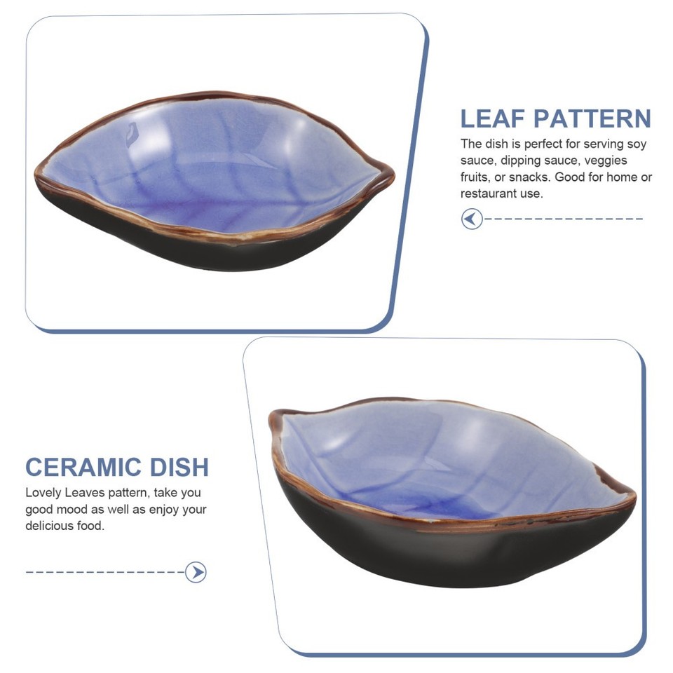 Novelty Decorative Dish Leaf Shape Plates Mini Dessert Tray Appetizer ...