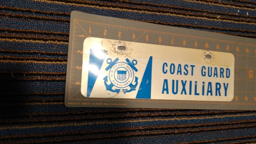 old vintage boating fishing coast guard license plate topper | eBay