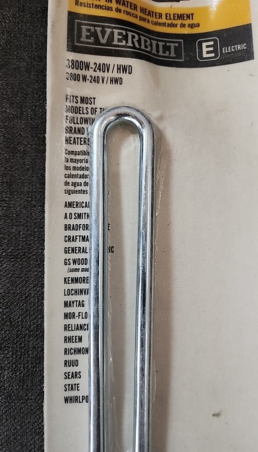 Everbilt Screw In Water Heater HWD Element 3,800 Watt 240 Volt Hot 3800 ...