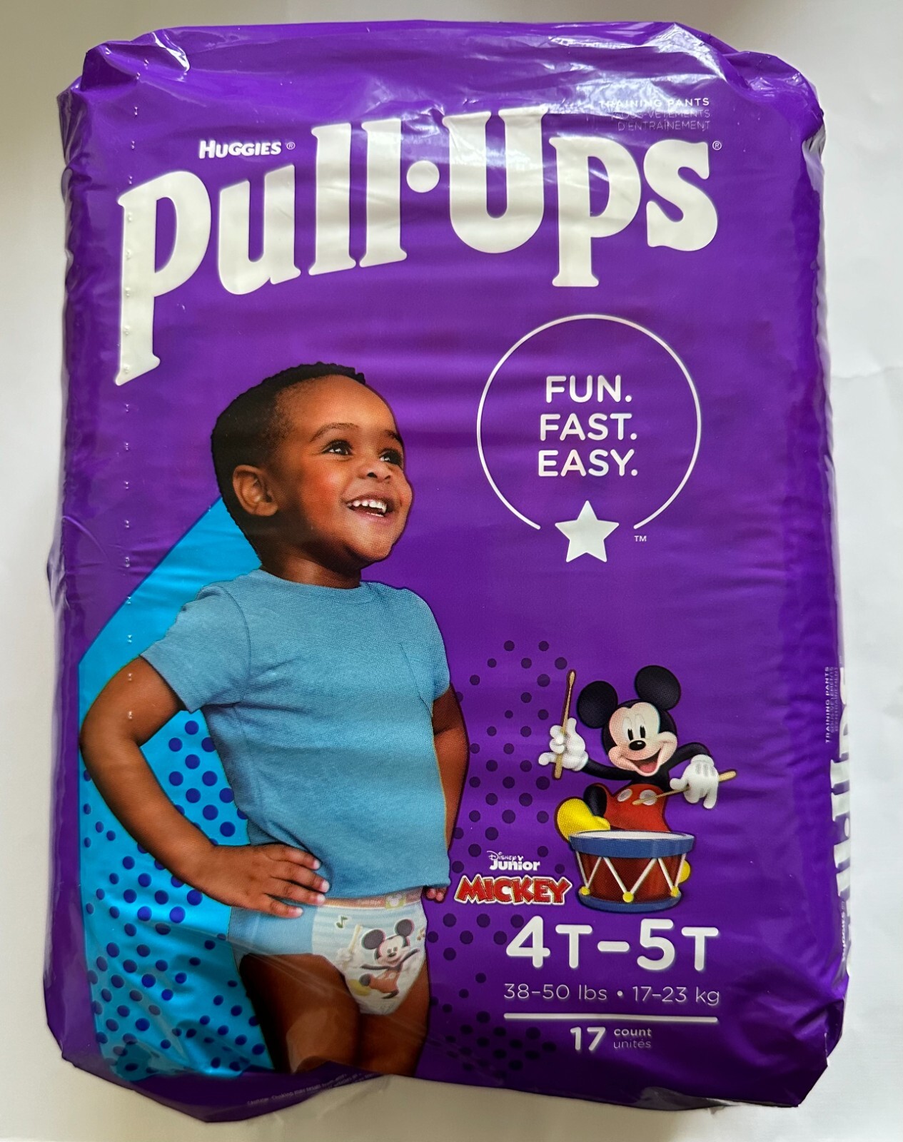 3x Disney Mickey Mouse Boys Huggies Pull UPS 4t-5t 38-50lbs 17ct for ...